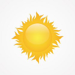 Sun bright Royalty Free Vector Image - VectorStock