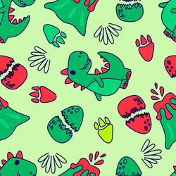 Tyrannosaurus rex seamless pattern Royalty Free Vector Image