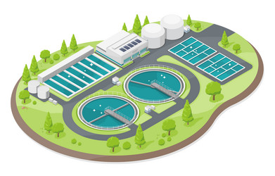 Engineer management wastewater treatment Vector Image