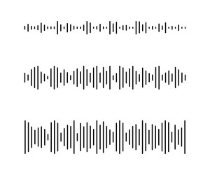 Audio waveform signals wave song equalizer Vector Image