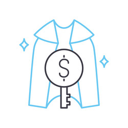 Quest line icon outline symbol Royalty Free Vector Image