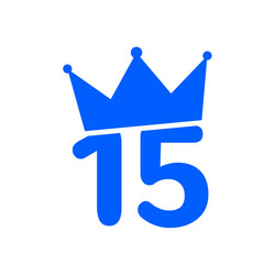 15 year anniversary celebration blue color Vector Image