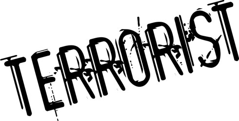 Terrorist rubber stamp Royalty Free Vector Image