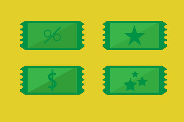 Bonus loyalty icons coins prize reward Royalty Free Vector