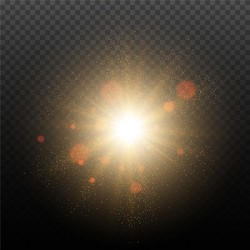 Yellow Light Burst Effect Royalty Free Vector Image