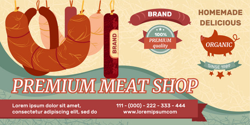 Meat Fresh Banner Vector Images (over 7,000)