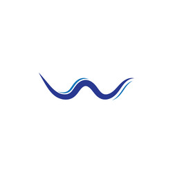 W wave logo icon template Royalty Free Vector Image