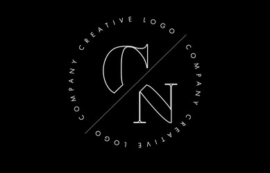 Cn c n white and pinkyellow letter logo Royalty Free Vector