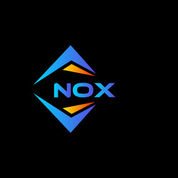 Nox abstract monogram shield logo design on black Vector Image