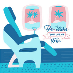 Passenger seat in airplane business class Vector Image