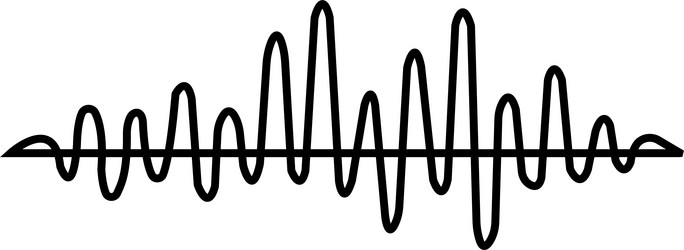 Radio wave icon monochrome simple sound Royalty Free Vector