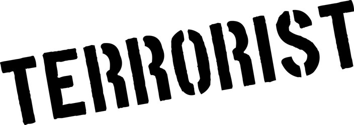 Terrorist rubber stamp Royalty Free Vector Image