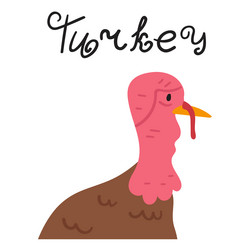 Cute turkey bird Royalty Free Vector Image - VectorStock