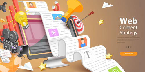 Content marketing concept Royalty Free Vector Image