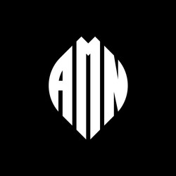 Amn circle letter logo design Royalty Free Vector Image