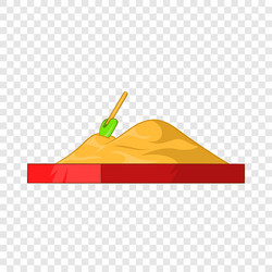 Children sandpit icon cartoon style Royalty Free Vector