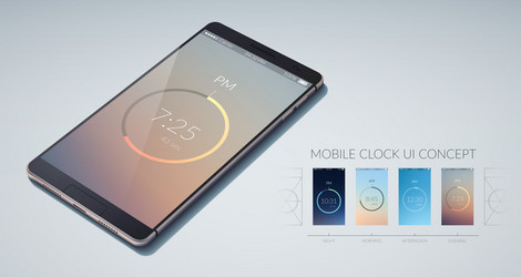 Clock ui concept ui concept Royalty Free Vector Image