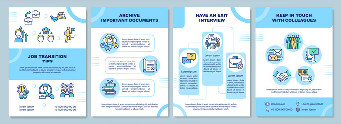 Preparing for job interview brochure template Vector Image