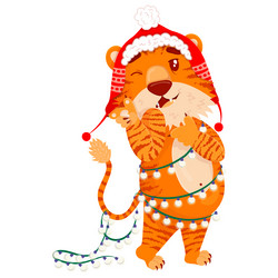 Red tiger Royalty Free Vector Image - VectorStock