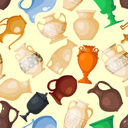 Amphora amphoric ancient greek vases Royalty Free Vector