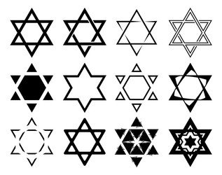 Star of david pattern simple style Royalty Free Vector Image