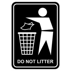 Dont Throw Rubbish Sign Vector Images (over 130)