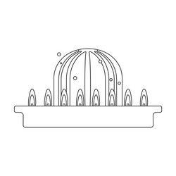 Fountain water outline icon Royalty Free Vector Image
