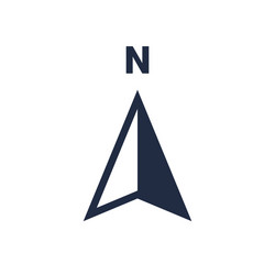 North arrow icon n direction pointer symbol Vector Image