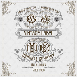 Old card design with floral frame Royalty Free Vector Image