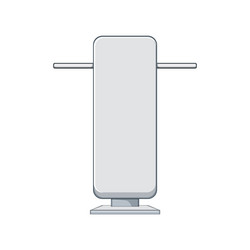 Broadcast tv antenna cartoon Royalty Free Vector Image