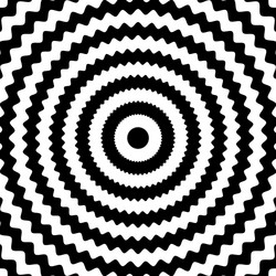 Swirl hypnotic black and white spiral monochrome Vector Image