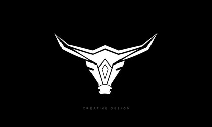 Bull head brand design logo Royalty Free Vector Image
