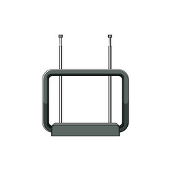 Channel tv antenna cartoon Royalty Free Vector Image