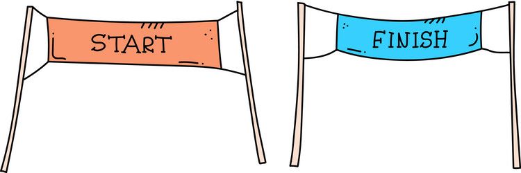Start and finish banner Royalty Free Vector Image