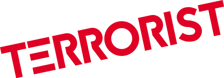 Terrorist rubber stamp Royalty Free Vector Image