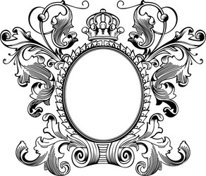 Antique vintage frame Royalty Free Vector Image