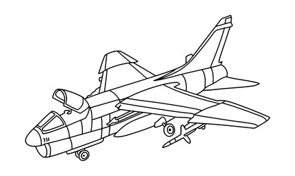 Airplane drawing line art Royalty Free Vector Image