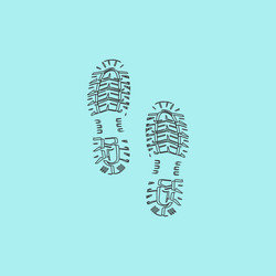 Clean shoe imprints seamless pattern Royalty Free Vector