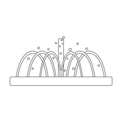 Fountain water outline icon Royalty Free Vector Image