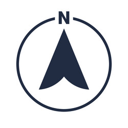 North arrow icon n direction point symbol Vector Image