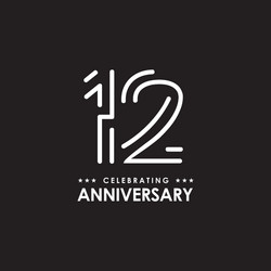 Number 12 Vector Images (over 7,100)