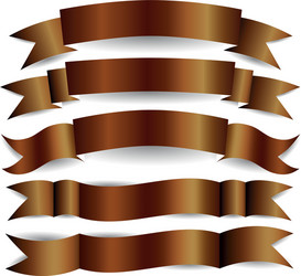 Vintage brown ribbon banner Royalty Free Vector Image