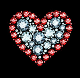 Ethnic frame in the shape of heart Royalty Free Vector Image