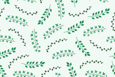 Hand drawn abstract green leaf pattern Royalty Free Vector
