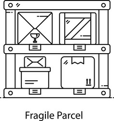 Parcel racks Royalty Free Vector Image - VectorStock