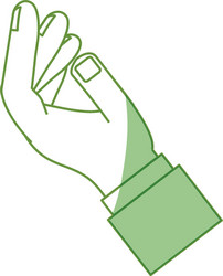 Open raised hand Royalty Free Vector Image - VectorStock