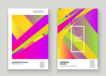 Colorful cover page templates for print products Vector Image