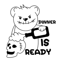 Dinner is ready Royalty Free Vector Image - VectorStock