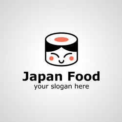 Japan food icons set Royalty Free Vector Image
