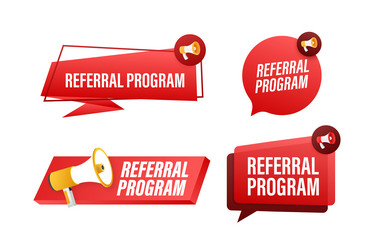 Referral program banner Royalty Free Vector Image